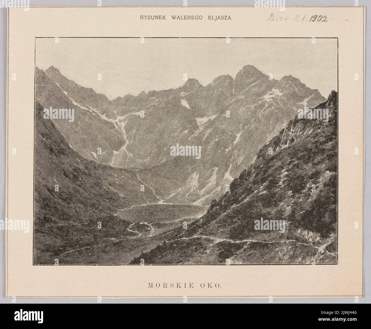 Reproduction of a painting: Walery Eljasz-Radzikowski (1841-1905), Lake Morskie Oko; from ...